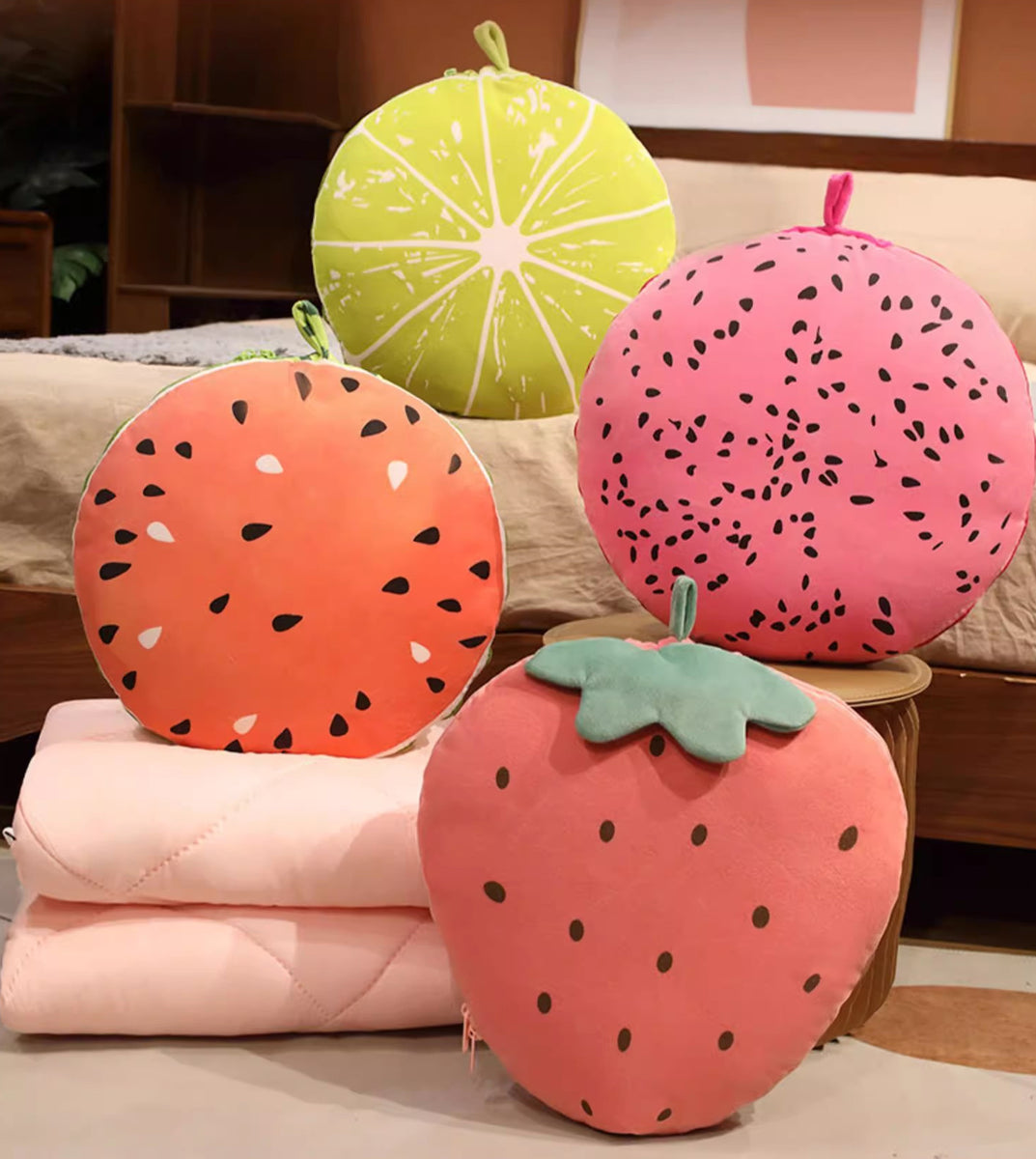 Sweet Fruits Pillow And Blanket JK3610 – Juvkawaii