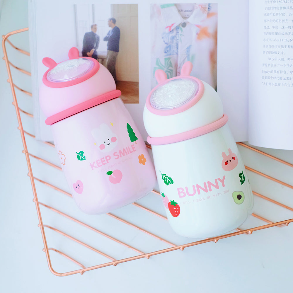 Cute Rabbit Stainless Steel Vacuum Water Bottle JK2347 – Juvkawaii