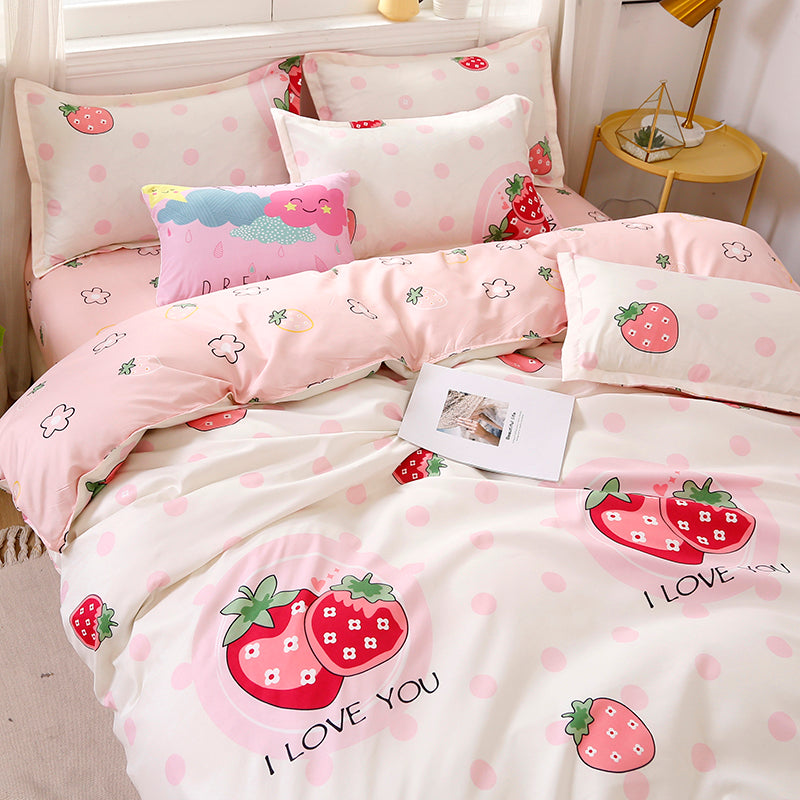 Sweet Strawberry Bedding Set Jk2359 Juvkawaii