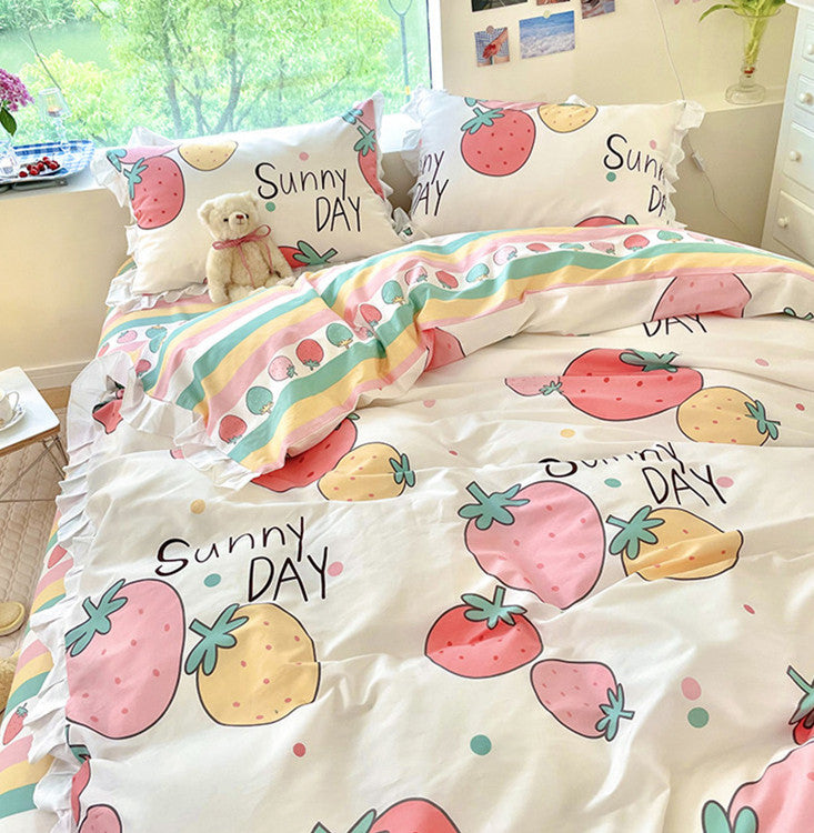 Fashion Strawberry Bedding Set JK2788 – Juvkawaii